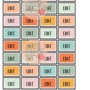 Groovy Boho Teacher Toolbox Labels [editable] - Etsy