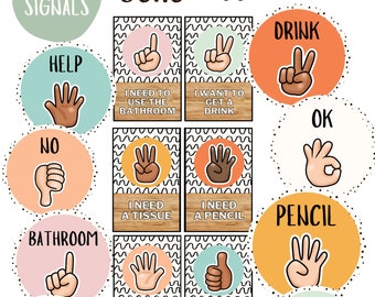 Classroom Hand Signals - Etsy