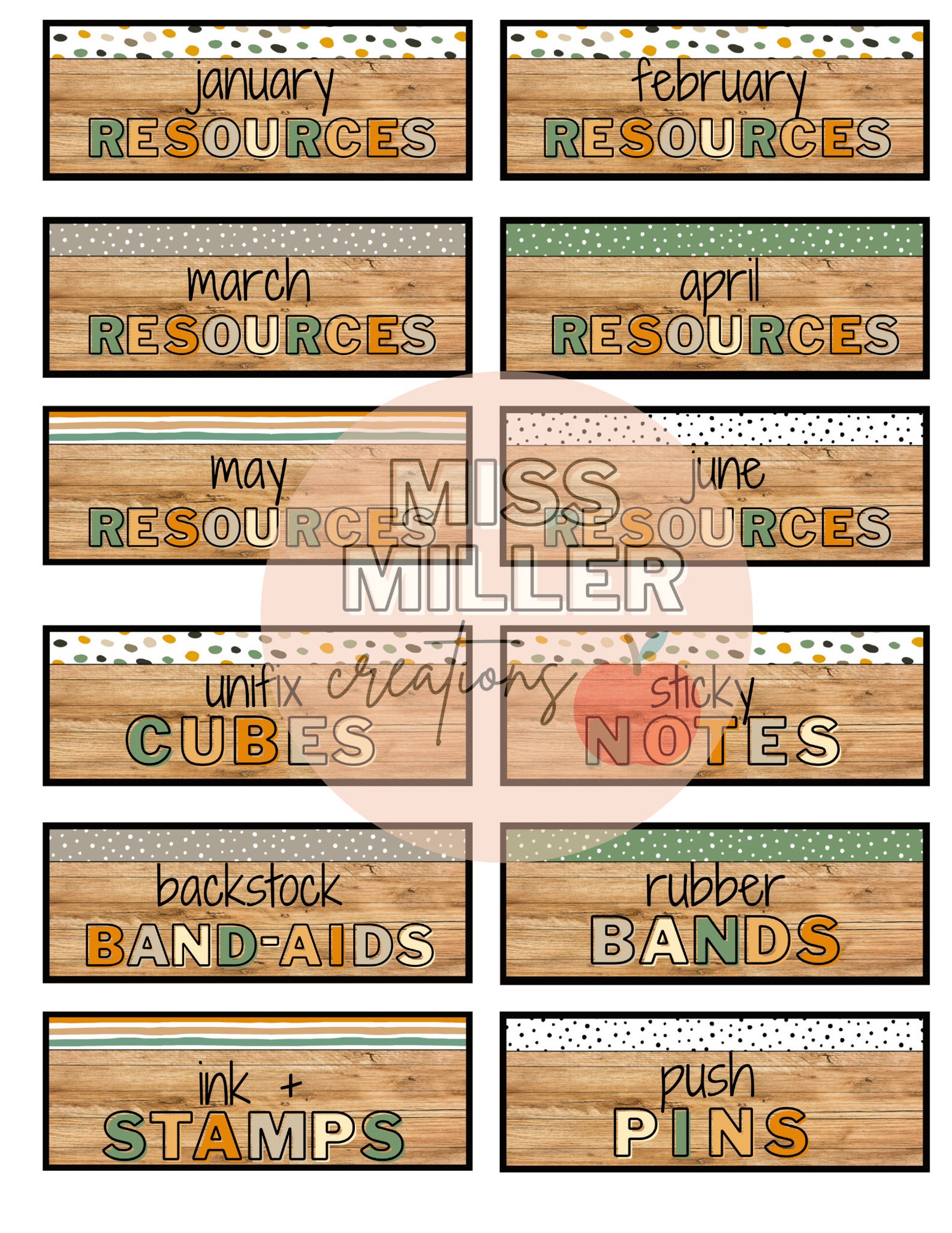 Woodland Classroom Supplies Labels editable - Etsy Canada