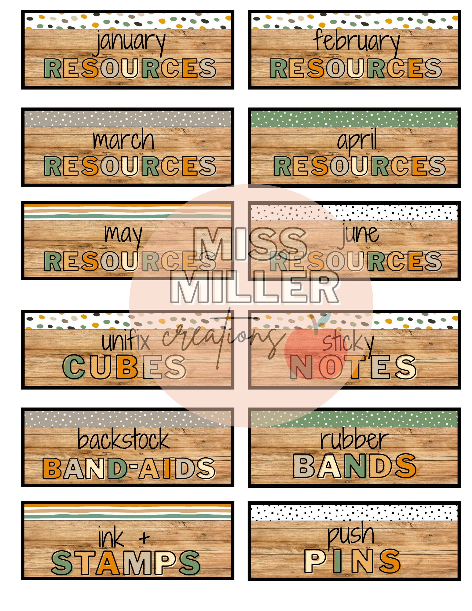 Woodland Classroom Supplies Labels editable - Etsy Canada