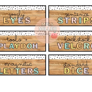 Pastel Boho Rainbow Classroom Supply Labels - Etsy