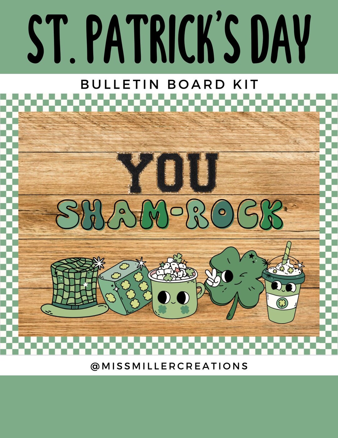Groovy St. Patrick's Day: You Shamrock Bulletin Board Kit - Etsy
