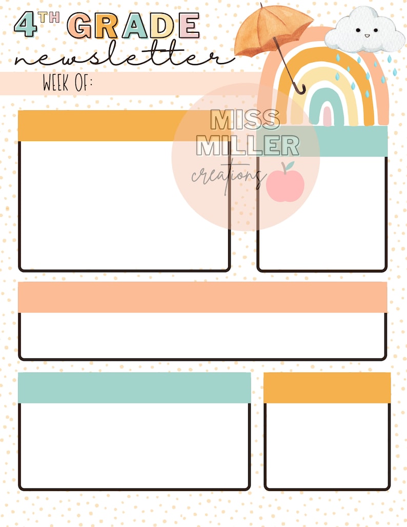 March Classroom Weekly Newsletter Template editable - Etsy