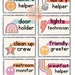 Groovy Glitter Class Jobs Display [editable] - Etsy