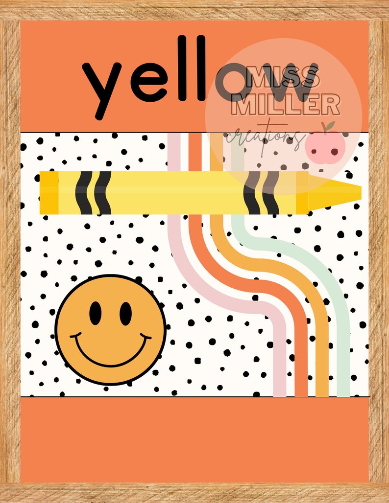 Groovy Boho Classroom Color Posters - Etsy
