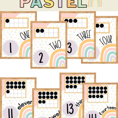 Neutral Boho Rainbow Classroom Color Posters - Etsy