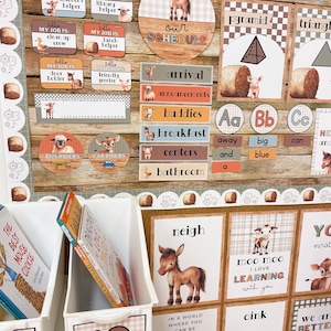 Farm Friends Complete Classroom Collection [editable] - Etsy