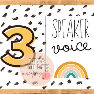Modern Boho Rainbow Voice Level Classroom Posters - Etsy