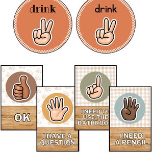 Farm Friends Hand Signals Classroom Posters [editable] - Etsy