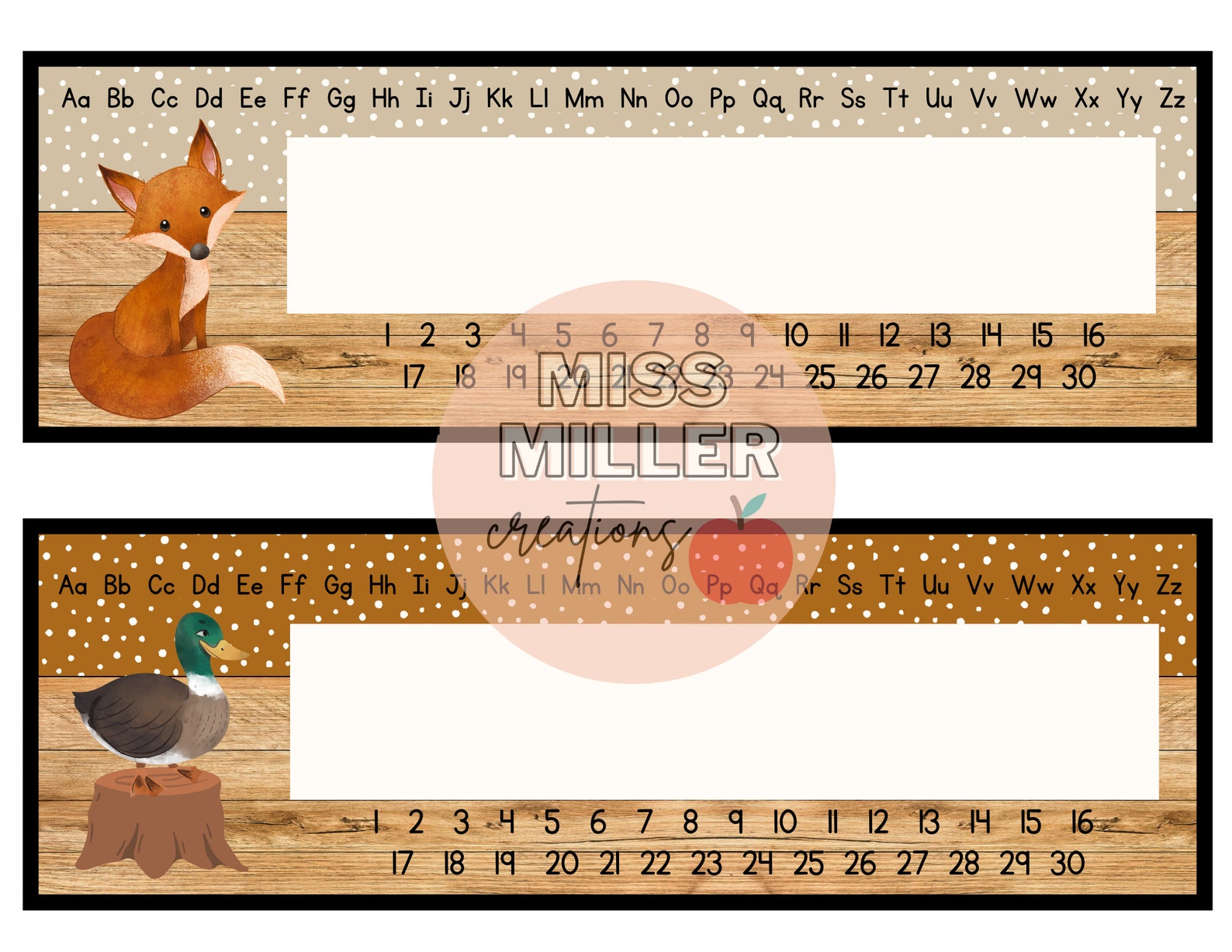 Woodland Desk Plates/name Tags editable - Etsy
