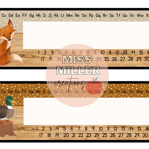 Woodland Desk Plates/name Tags [editable] - Etsy