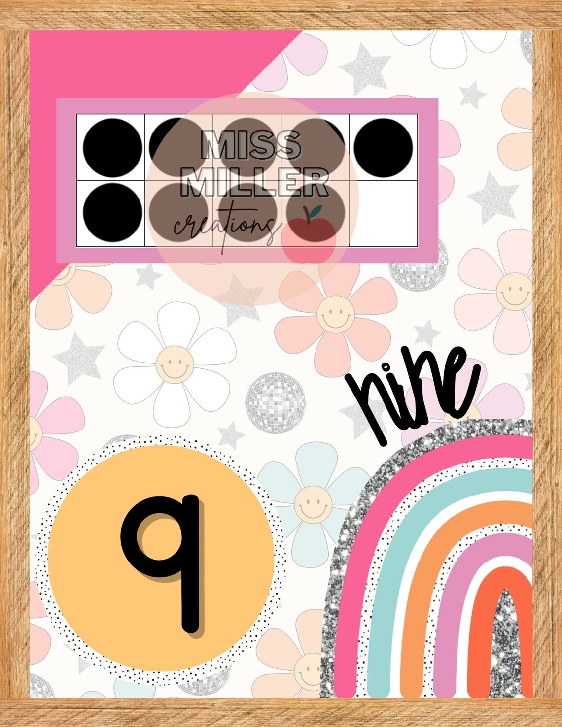 Groovy Glitter Classroom Number Posters - Etsy