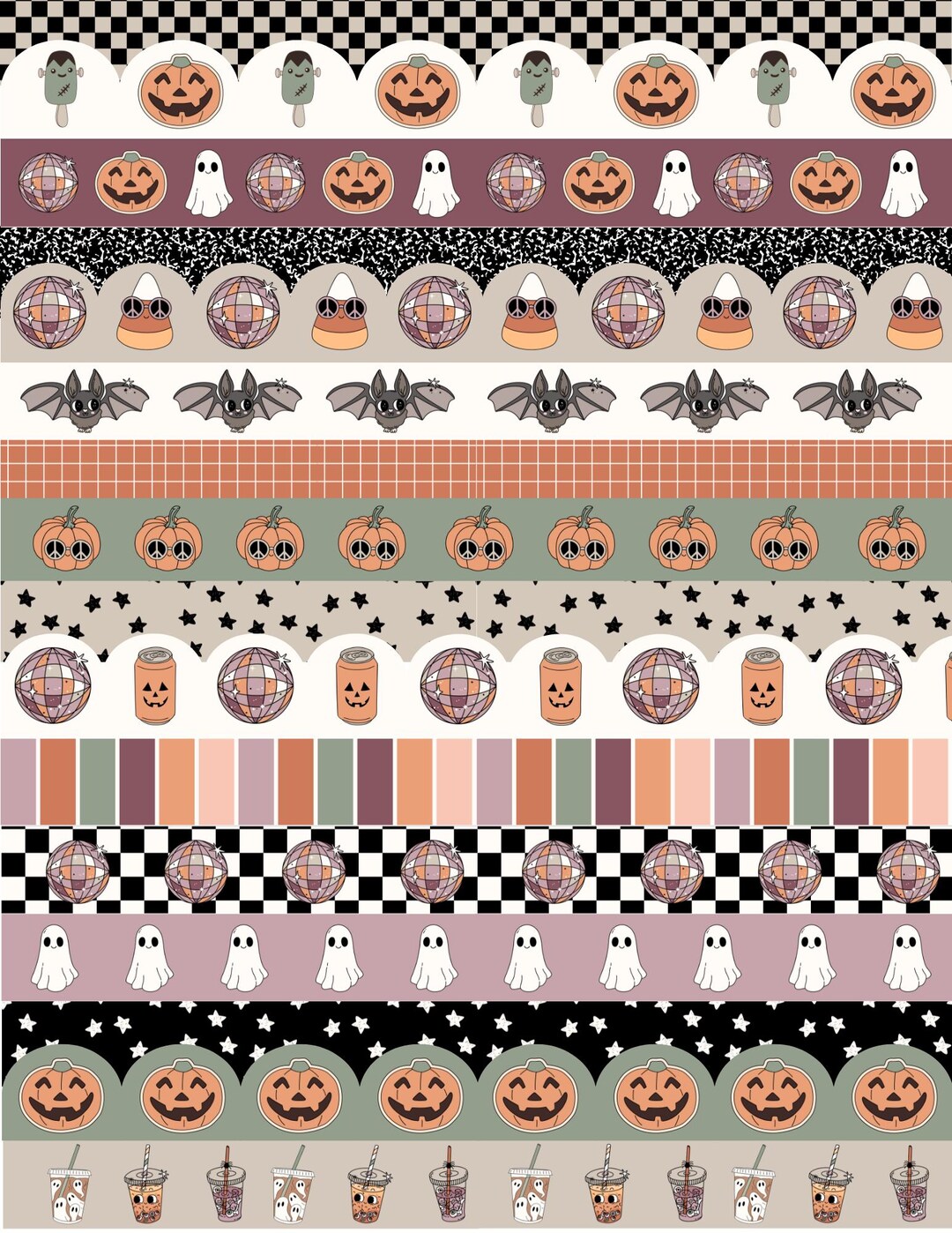 The Spooky Era Halloween Bulletin Board Borders - Etsy
