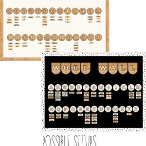 Neutral Boho Rainbow Word Wall [editable] - Etsy