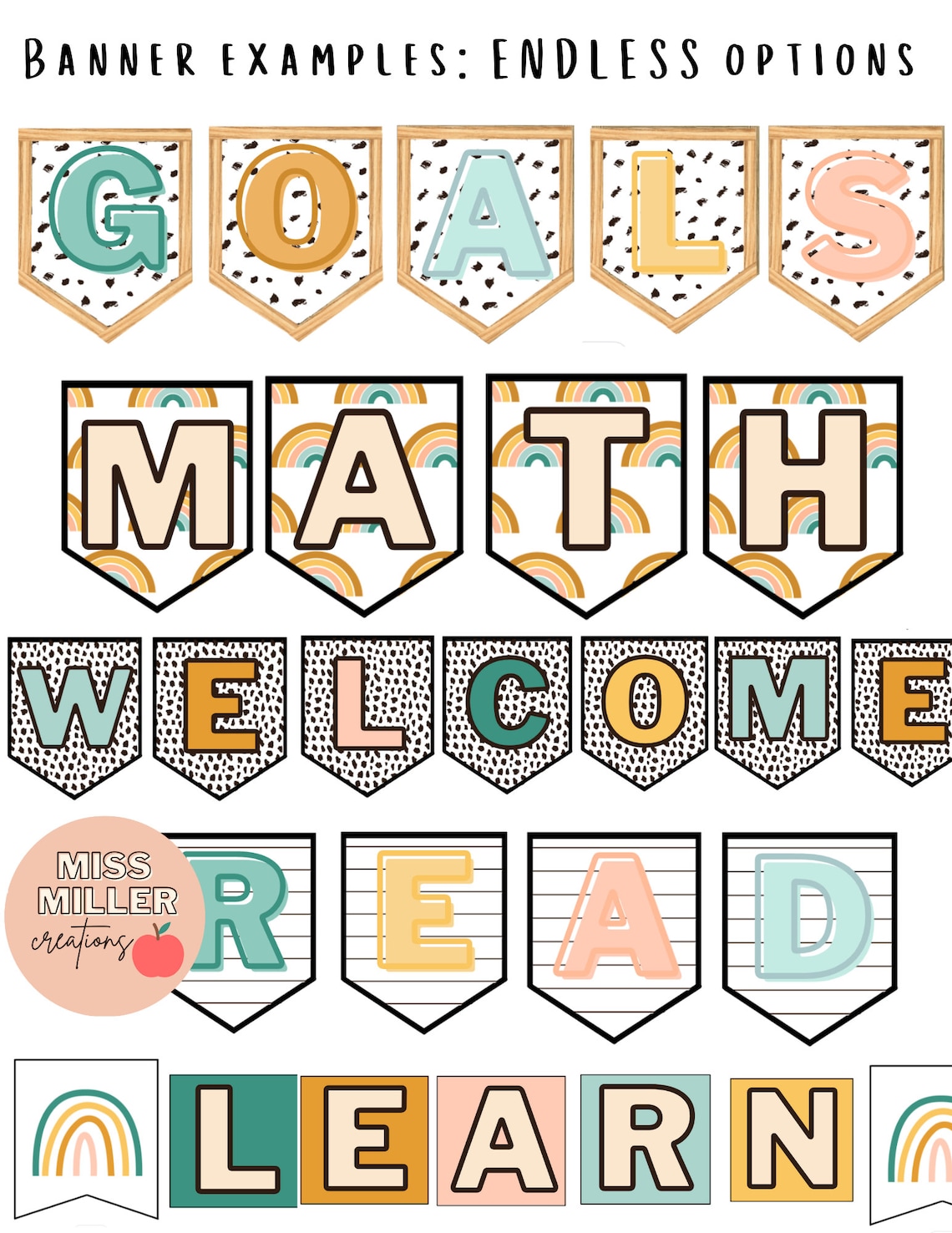 Modern Boho Rainbow Classroom Decor [editable] - Etsy UK