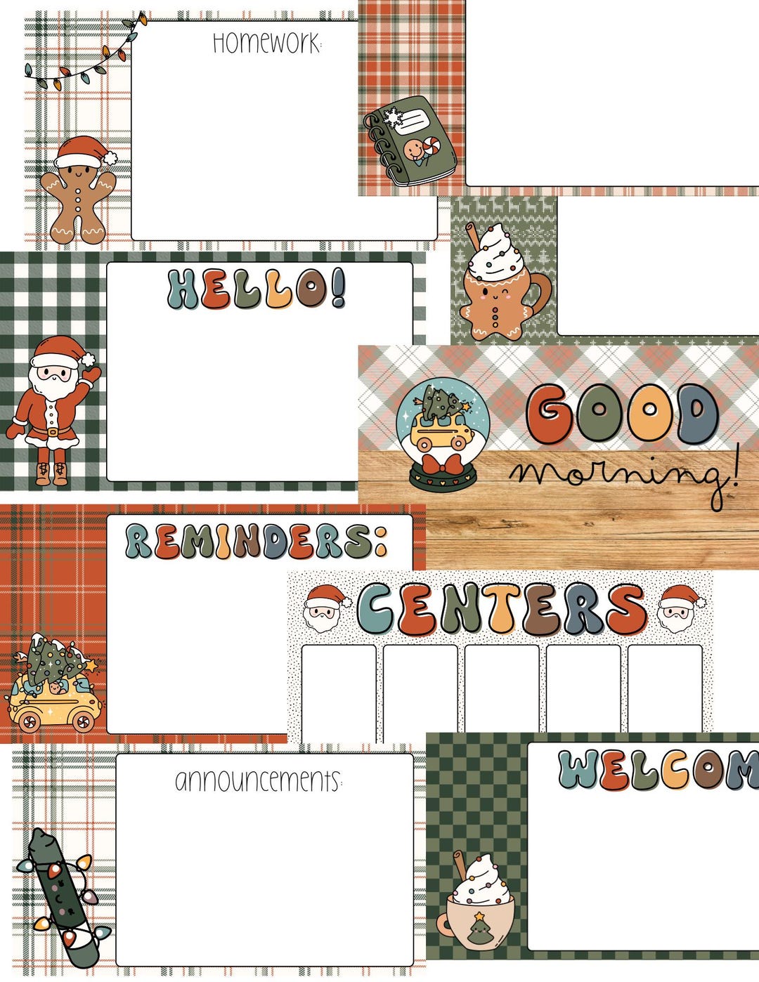 Christmas in the Classroom Google Slides Templates - Etsy