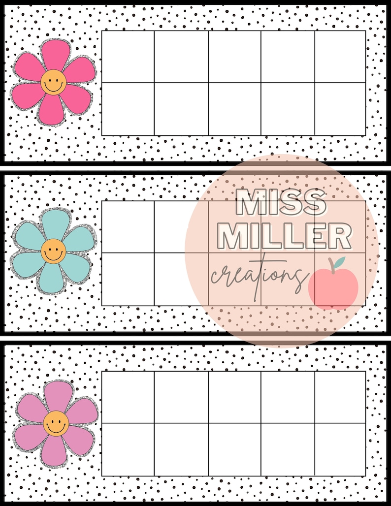 Groovy Glitter Math Classroom Displays 100 Chart Ten Frames - Etsy