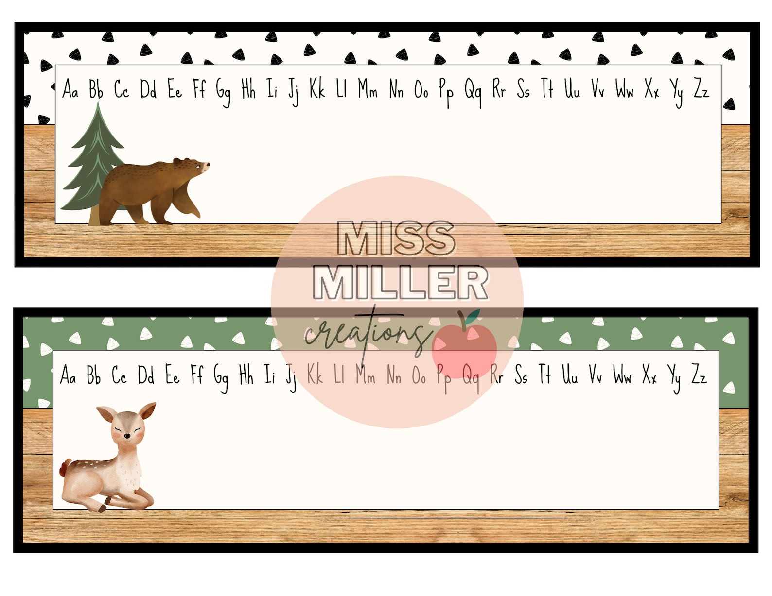 Woodland Desk Plates/name Tags editable - Etsy