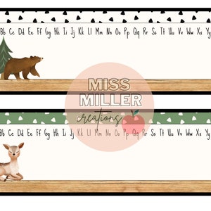 Woodland Desk Plates/name Tags [editable] - Etsy