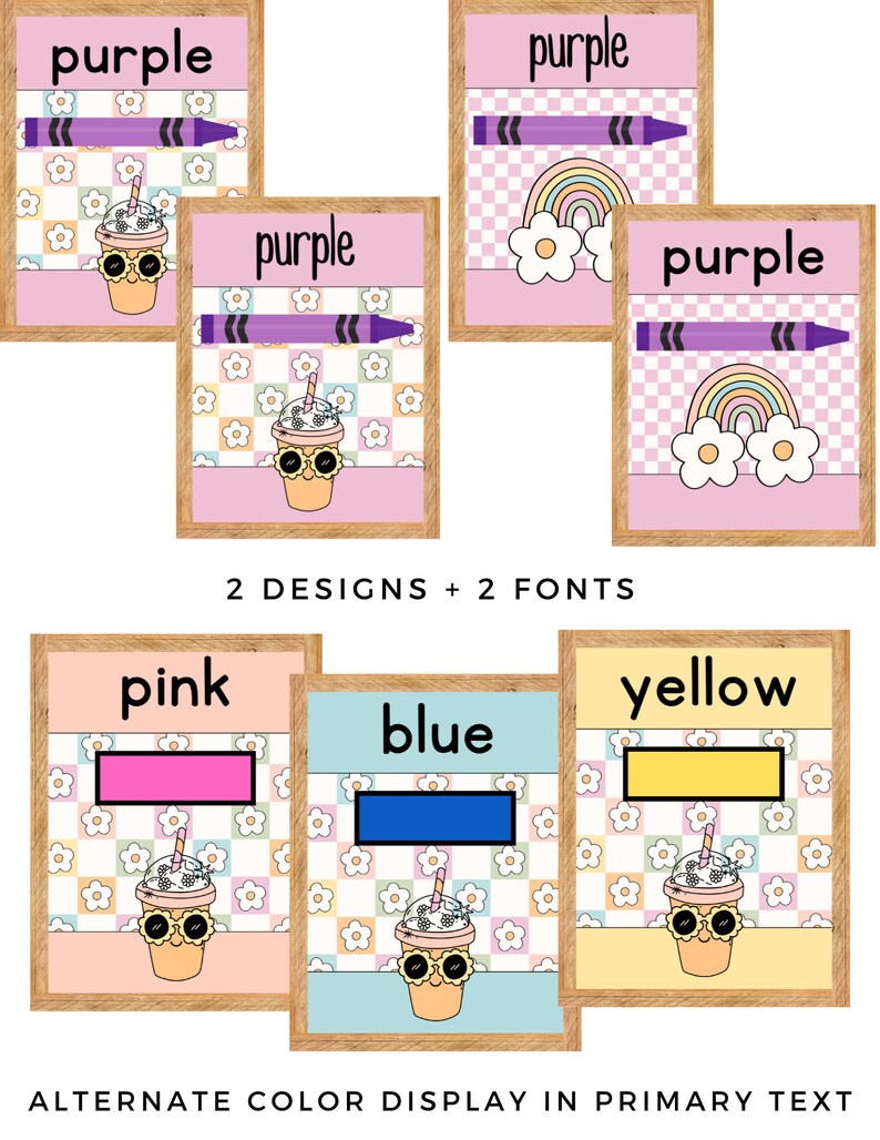 Groovy Pastel Classroom Color Posters - Etsy