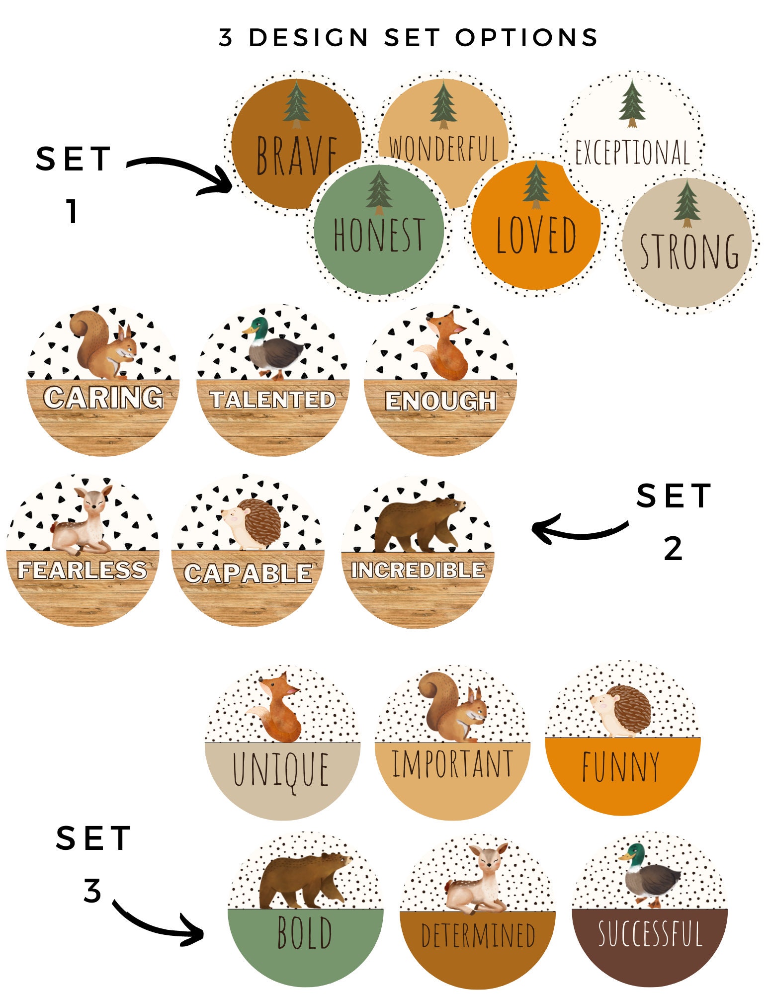 Woodland Classroom Affirmation Station - Etsy