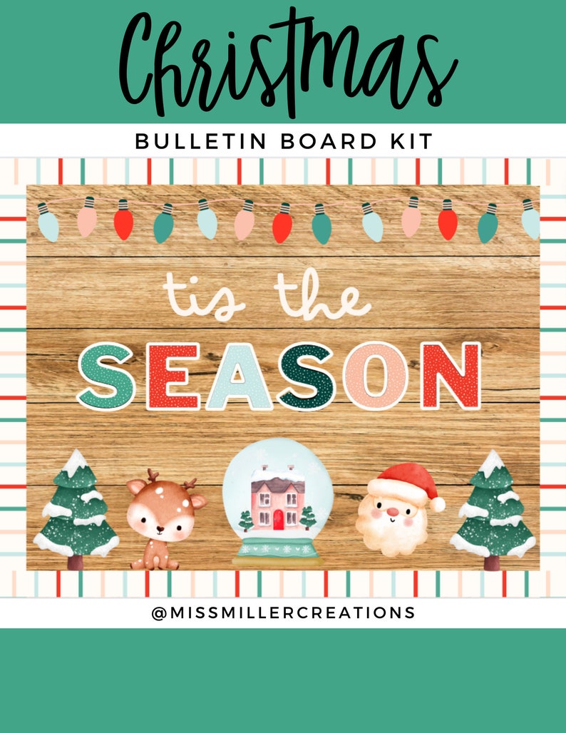 Modern Christmas Classroom Decor Pack V.2 - Etsy