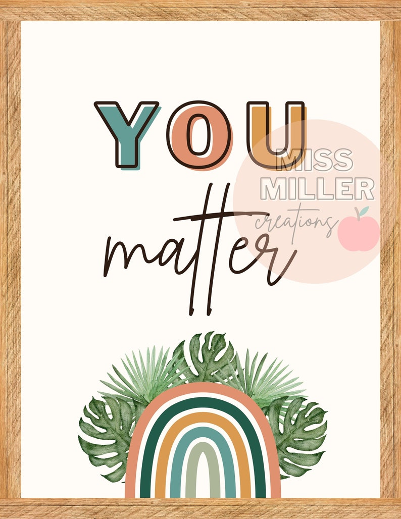 Boho Tropics Classroom Decor Posters - Etsy