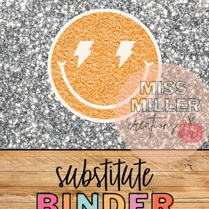 Groovy Glitter Binder Covers [editable] - Etsy