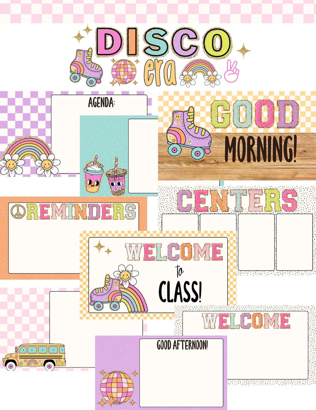 Disco Era Google Slides Templates - Etsy
