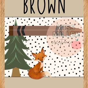 Woodland Classroom Color Posters - Etsy