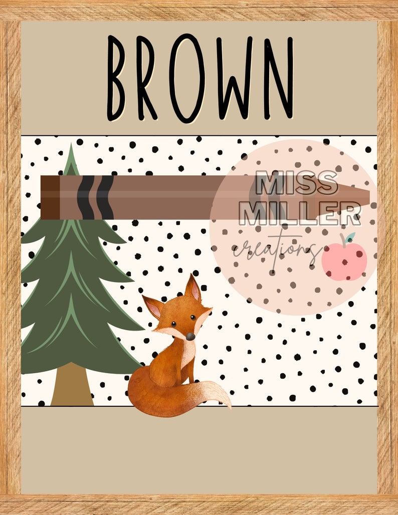 Woodland Classroom Color Posters - Etsy