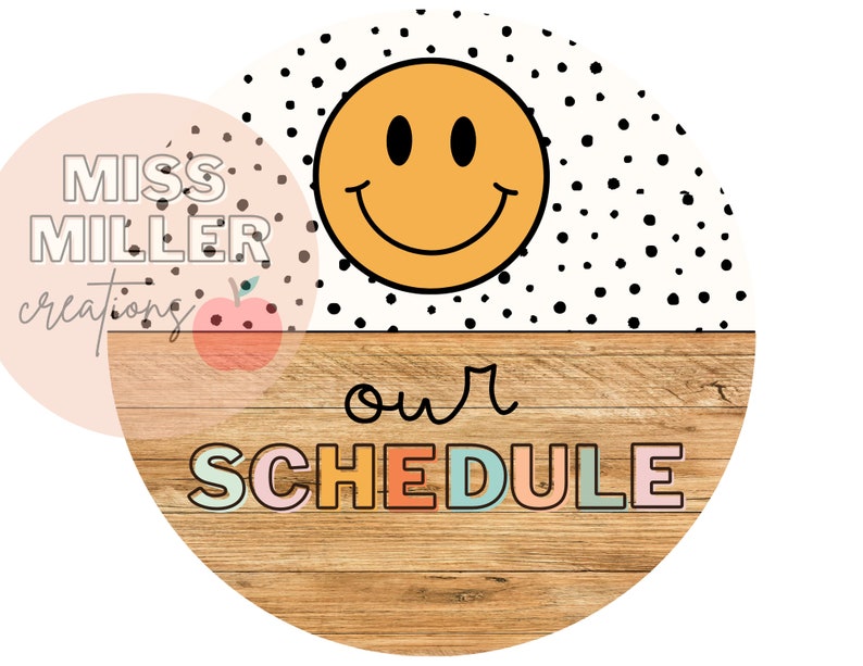 Groovy Boho Classroom Schedule editable - Etsy