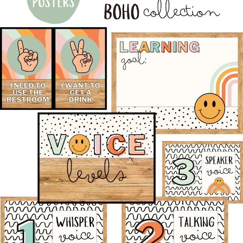 Groovy Boho Classroom Schedule editable - Etsy