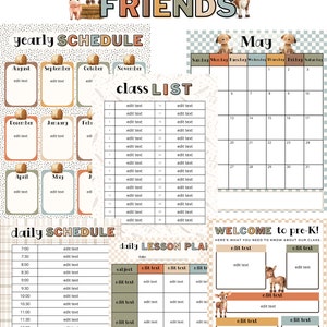 Farm Friends Classroom Forms [editable] - Etsy