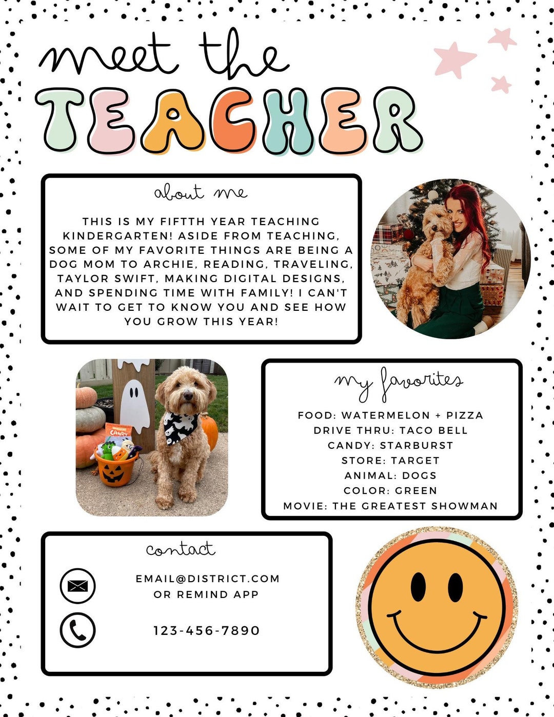 Groovy Boho Volume II Meet the Teacher Template - Etsy