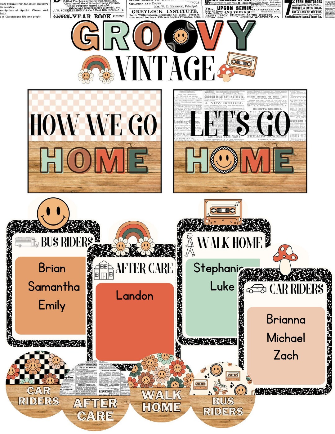 Groovy Vintage Dismissal Chart - Etsy