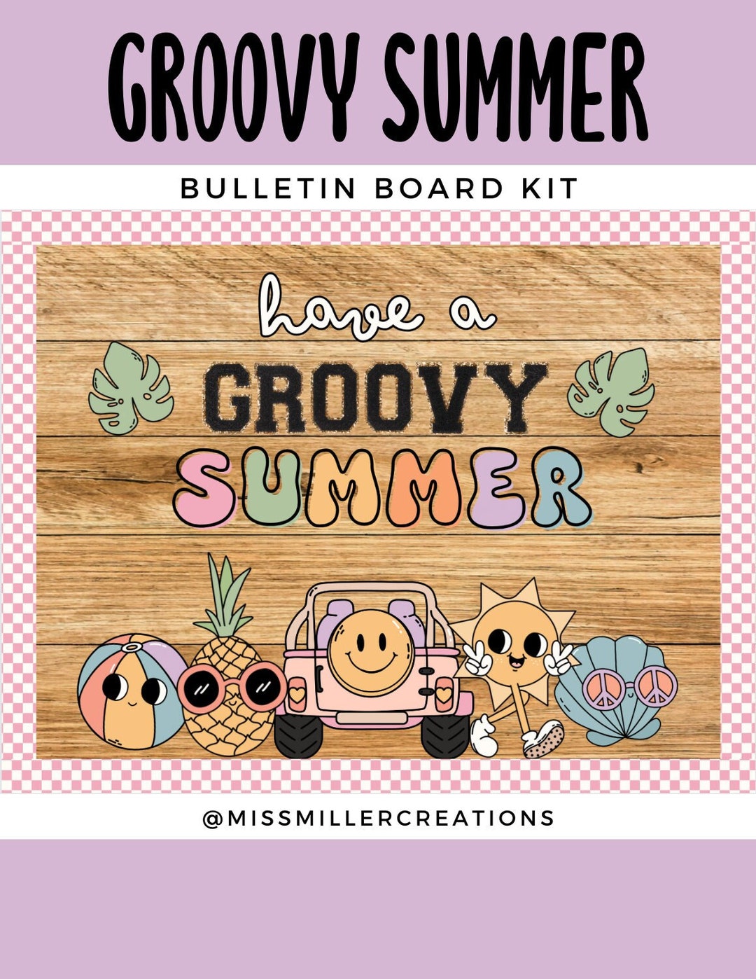 Groovy Summer: Have a Groovy Summer Bulletin Board Kit - Etsy