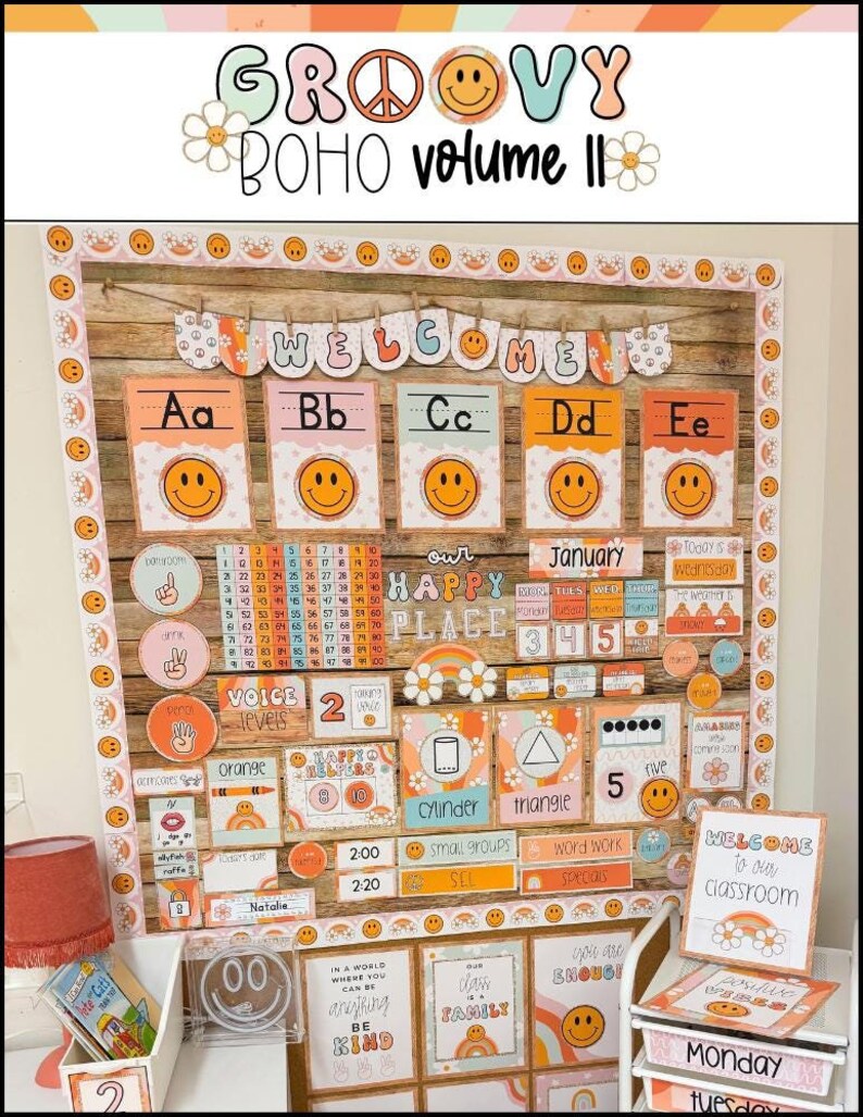 Groovy Boho Volume II Classroom Decor Bundle [editable Digital Download ...