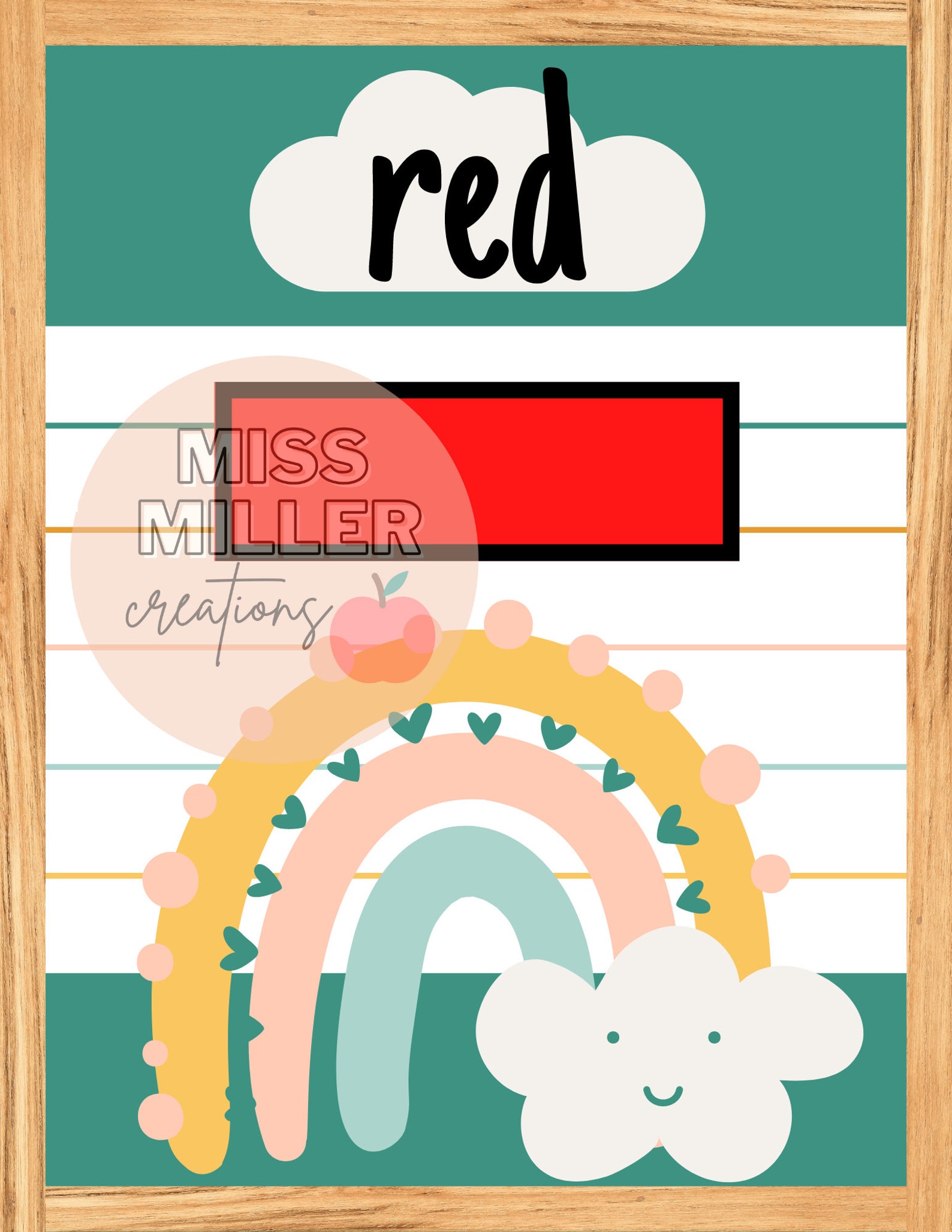 Modern Boho Rainbow Classroom Color Posters | Etsy