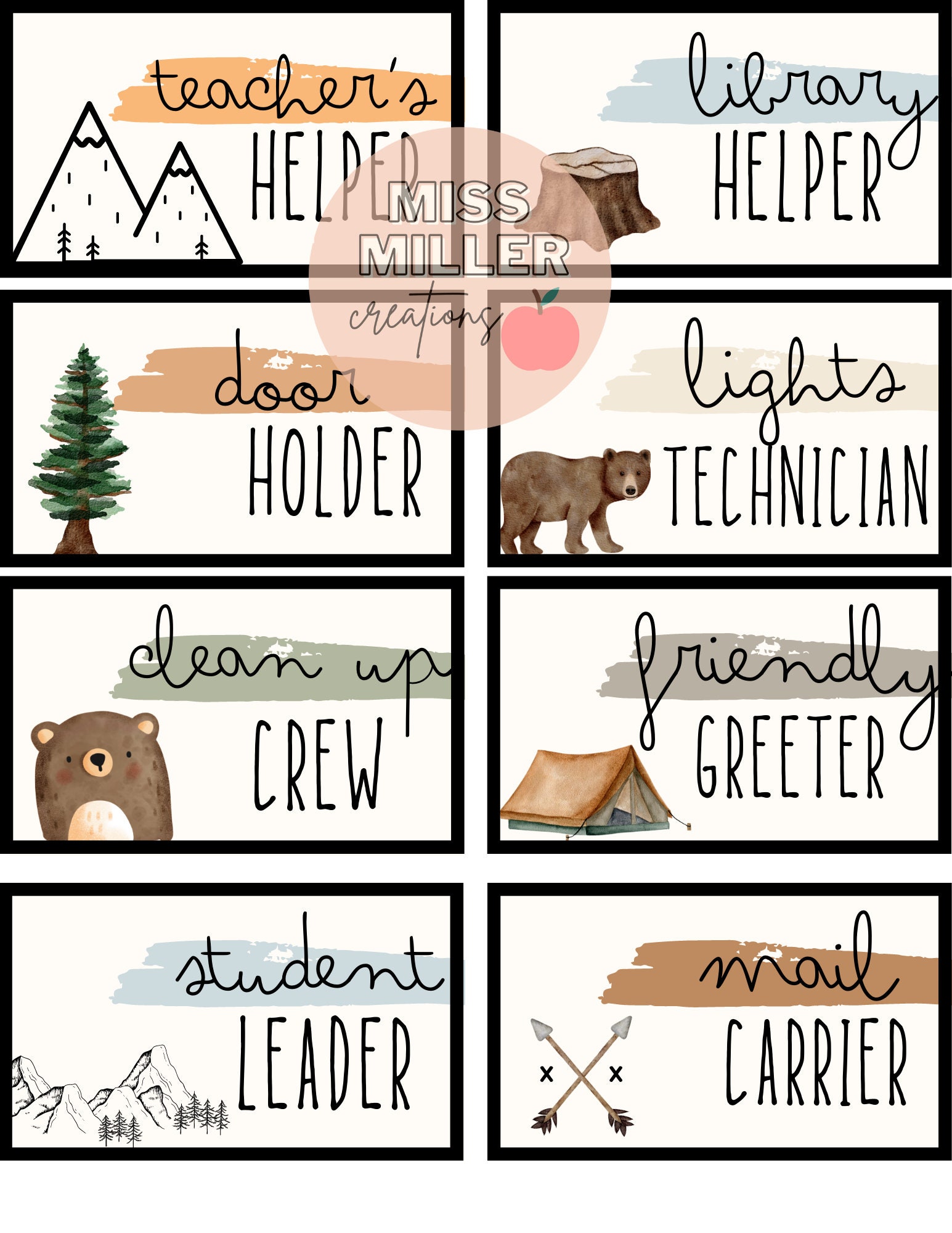 Adventure Class Jobs Display editable - Etsy Canada