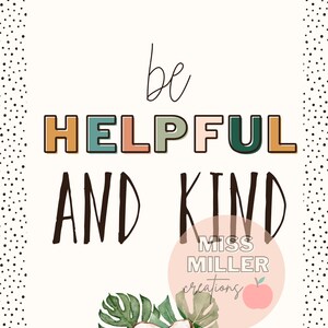 Boho Tropics Class Rules Posters - Etsy