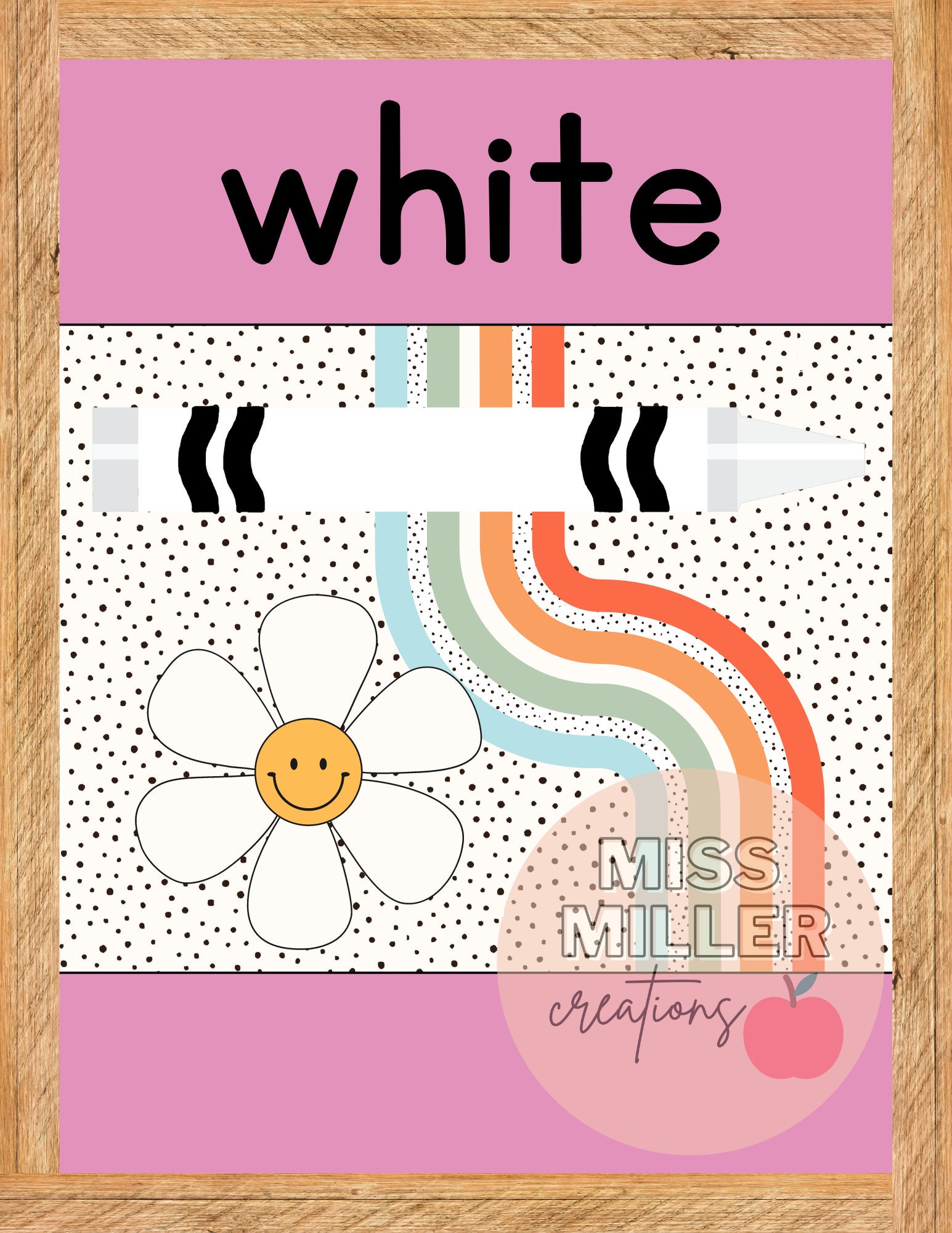 Retro Rainbow Classroom Color Posters - Etsy