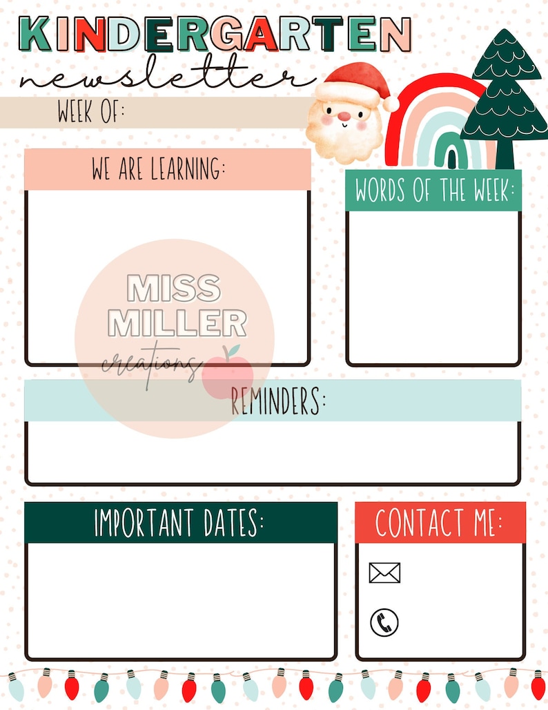 Christmas /december Weekly Newsletter - Etsy