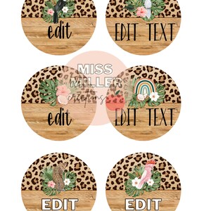 Boho Tropics Classroom Labels [editable] - Etsy