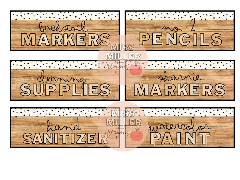 Neutral Boho Rainbow Classroom Supplies Labels - Etsy