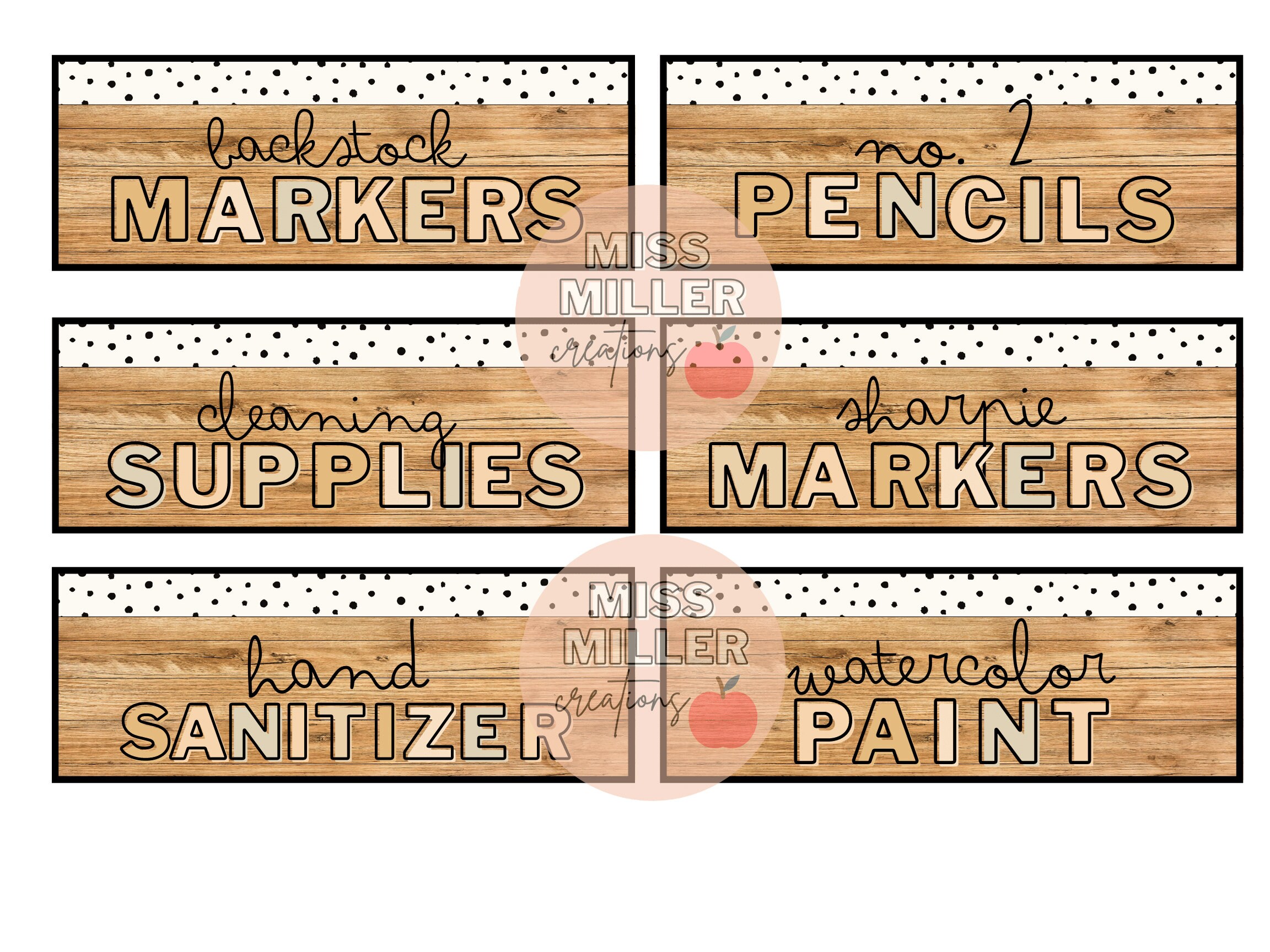 Neutral Boho Rainbow Classroom Supplies Labels - Etsy