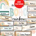 Modern Boho Rainbow Classroom Desk Plates editable - Etsy