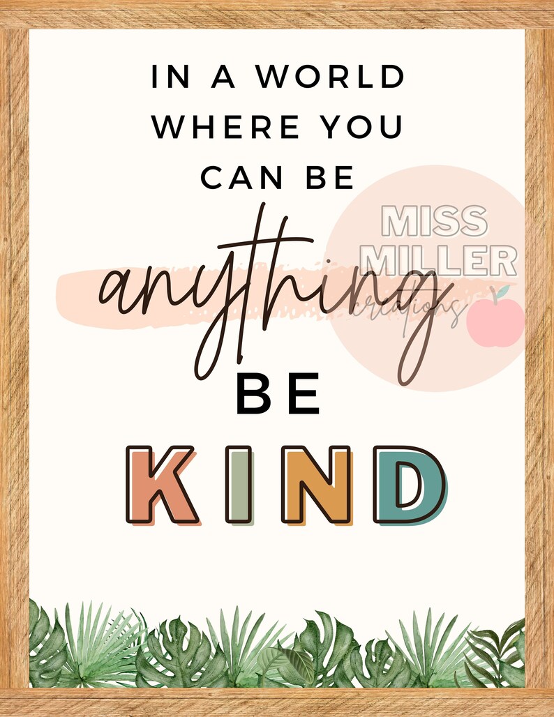 Boho Tropics Classroom Decor Posters - Etsy