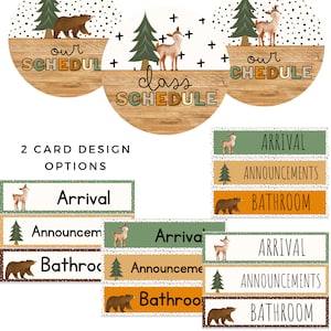 Woodland Visual Classroom Schedule [editable] - Etsy