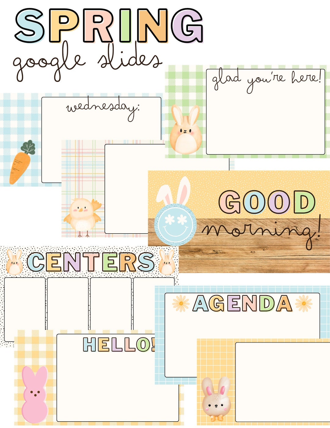 Spring Google Slides Templates - Etsy